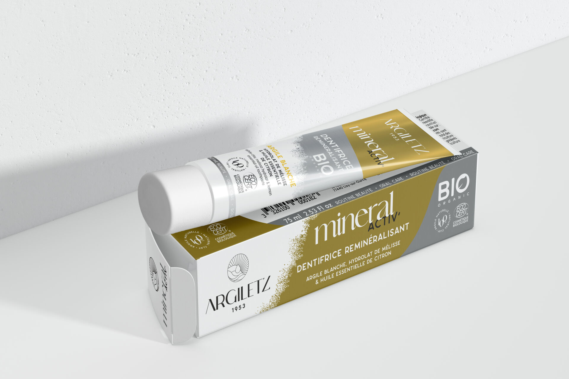 Lemon* toothpaste with white and yellow clay | Argiletz